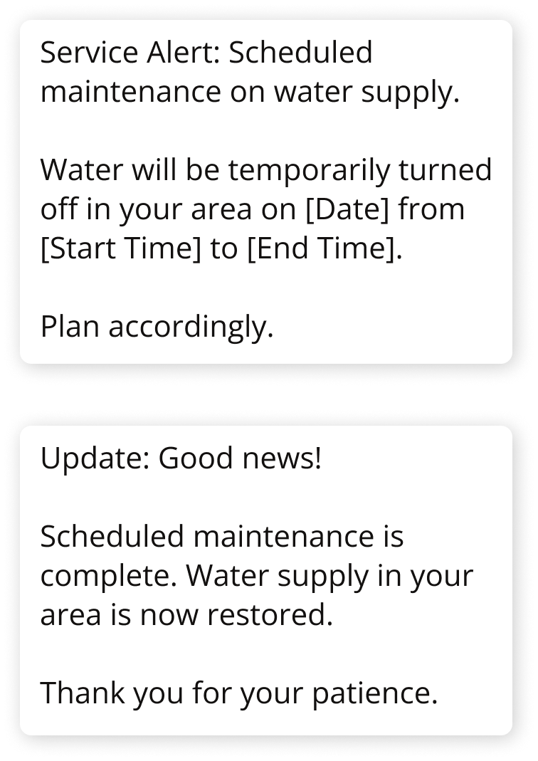 Prepare for disruptions: Use SMS for maintenance alerts