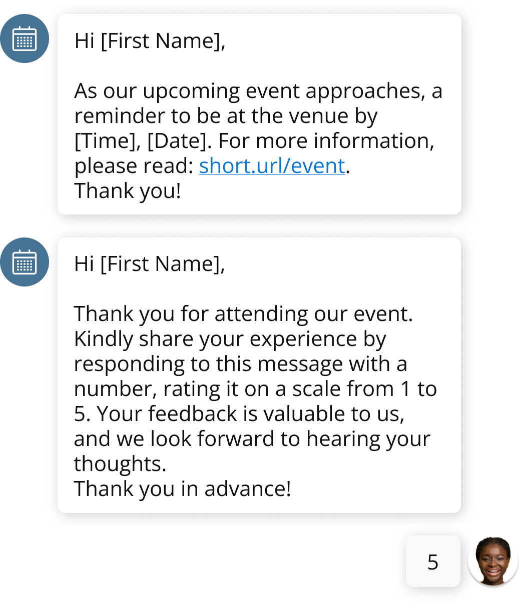 SMS reminders for increased customer satisfaction and efficiency